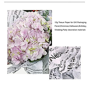 Letter Flower Gift Wrapping Tissue Paper 28pcs Shoes Gift Clothes Packing Craft Paper Christmas Valentine's Day Wedding Bridal Shower DIY Decoration 20×28 inch (Color 1, 20×28 inch (28 Sheets/Bag))