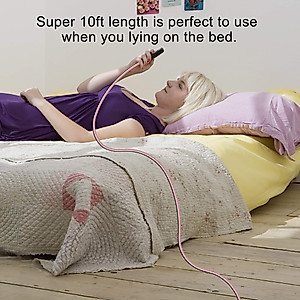 Quickeep Lightning Cable 10ft 90 Degree iPhone Charger 3 Pack Right Angle iPhone Charging Cable Nylon Braided Fast Charge Cord Compatible with iPhone 14/13/12/11/ XS/XR/X/8/7/6 (Rose Gold)