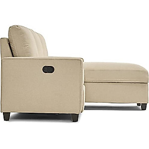 Serta Palisades Reclining Sectional with Right Storage Chaise - Beige