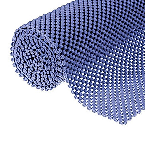 Shelf and Drawer Liner 12" X6.5’ Grid Pattern PVC Non-Adhesive Grip Liner for Kitchen Cabinets,Shelves,Storage, Kitchen and Desks (Blue)