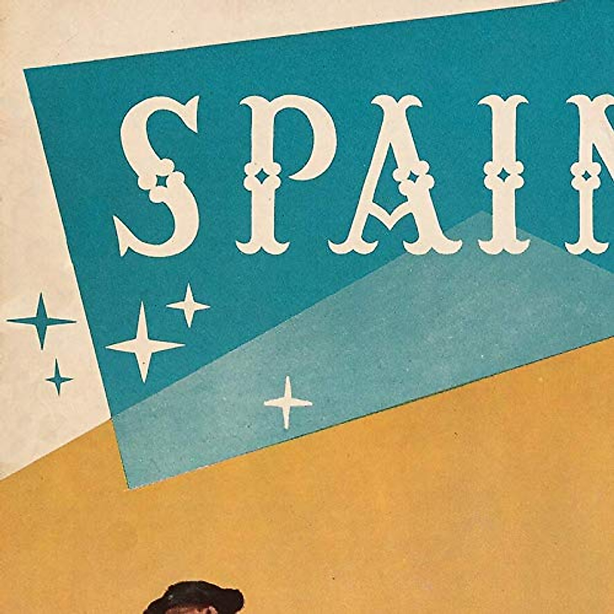 Set of two (2) Spanish Air Lines Travel Poster Prints - Fiesta de Toros Bullfighting Festival in Spain circa 1950 - each measures 12 x 16 inches