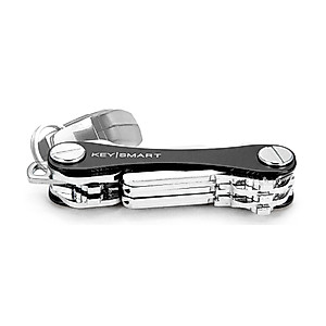 KeySmart Classic - Compact Key Holder and Keychain Organizer (up to 14 Keys) (Black)