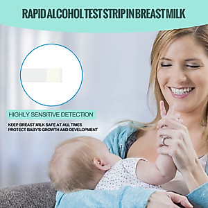 25pcs Breastmilk Test Strips Accurate Fast Detect with Bottle for Mother-Breastmilk Alcohol