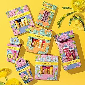 Burt's Bees Stocking Stuffers, Just Picked Lip Balm Set, Pomegranate, Watermelon, Sweet Mandarin, Coconut & Pear, Natural Origin Lip Treatment Christmas Gifts (4-Pack)