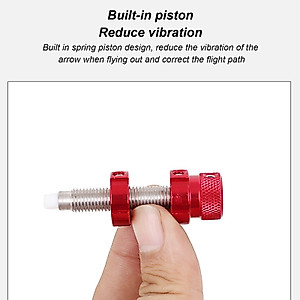 Dilwe Archery Cushion Plunger, Archery Plunger Bow Arrow Screw in Cushion Plunger Aluminum Alloy for Recurve Bow Accessories Red