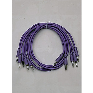 Luigis Modular Supply Spaghetti Eurorack Patch Cables - Package of 5 Purple Cables, 24 (60 cm)