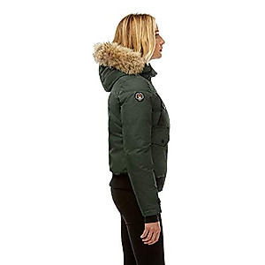 Triple F.A.T. Goose Norden Womens Winter Coat - Winter Coats For Women - Puffer Jacket Womens - Women Winter Jackets (Large, Olive)