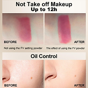 Translucent Setting Powder, FV Loose Powder for Oil Control, Shimmer Finishing Powder, Matte Finish Baking Powder Makeup, Lightweight, Talc Free Face Powder for All Skin Types, 10g, Shimmer Sheer