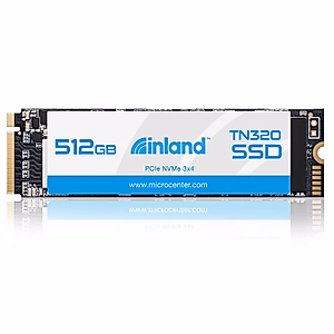 INLAND TN320 512GB NVMe M.2 PCIe Gen3x4 2280 Internal Solid State Drive SSD - Up to 2000 MB/s, 3D NAND, Storage and Memory for Laptop & PC Desktop