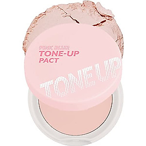 I'M MEME Compact - Tone-up Pact | With Calamine Powder, Pink Blur Effect, Mattify Skin, Pressed Powder, Gift, 0.35 Oz