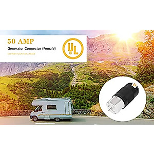 S7 50 Amp Generator Plug，50 Amp Generator Connector (Female), 125 Volt//250 Volt,CS6364…