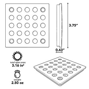 Ebbe Matte Black Drain Grate
