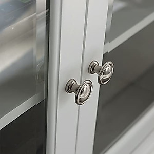 Leick Home Mateo Solid Wood Corner TV Stand for TVs up to 65", 4 Door Entertainment Center, White, Living Room Storage, 85386