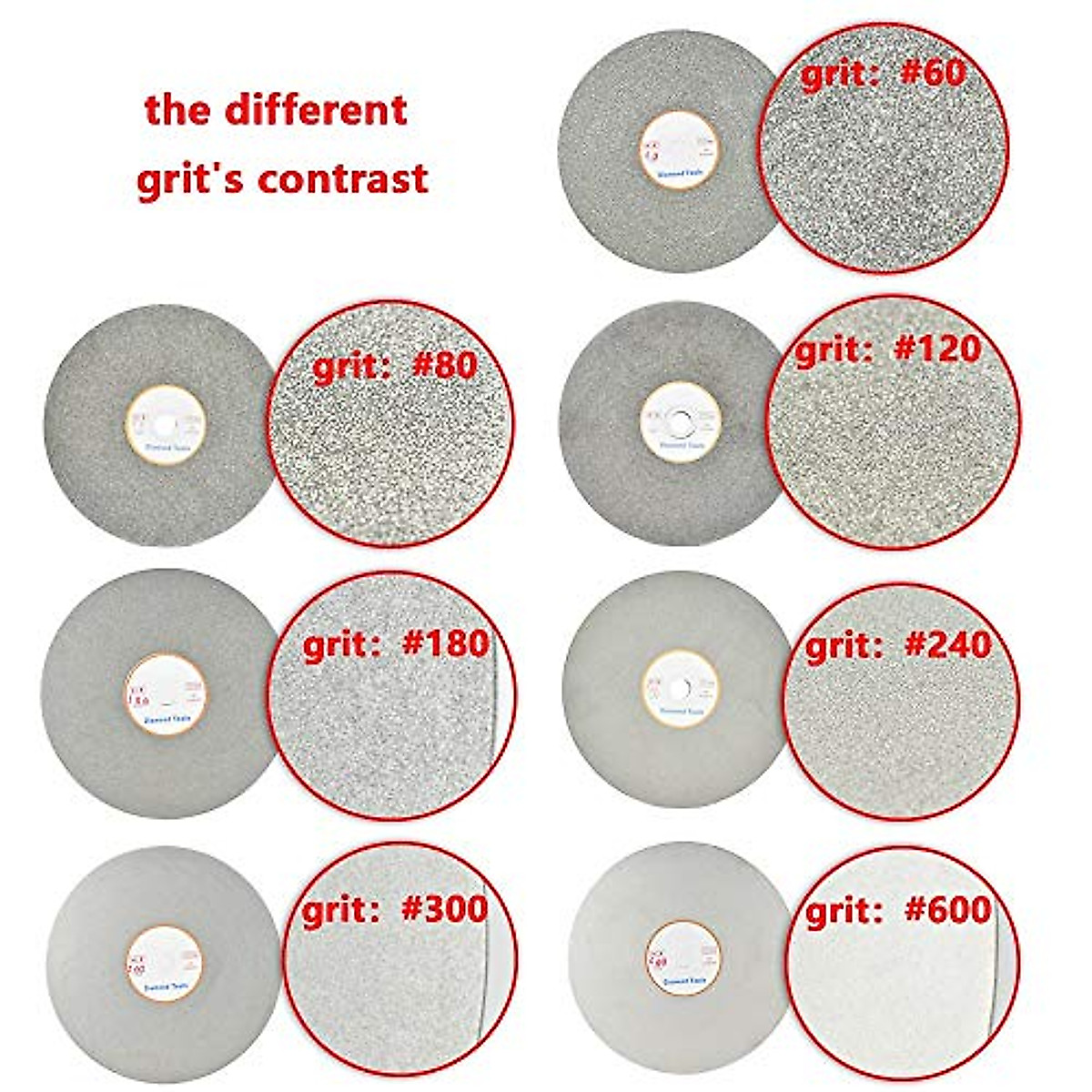 SCOTTCHEN Diamond Flat Lap Wheel 8" x 1/2" Grinding Sanding Disc Lapping Polishing Disc-120 Grit