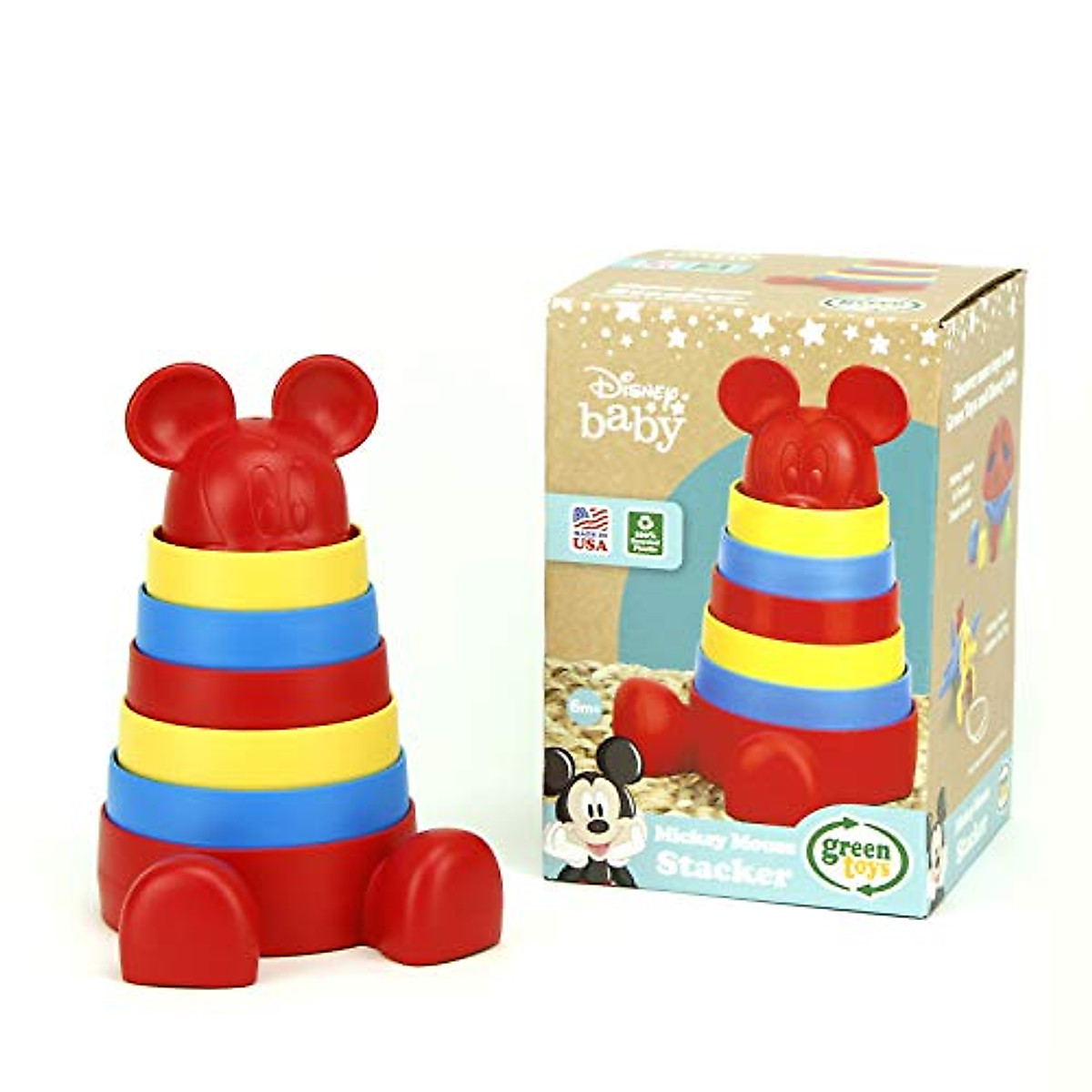 Green Toys Disney Baby Exclusive - Mickey Mouse Stacker, Red
