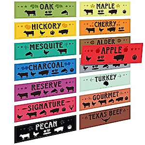 Crtiin 15 Pellet Label Magnets Pellet Smoker Accessories Waterproof Magnetic Pellets BBQ Grill Accessories Pellet Smoker Magnets for Grilling Meat Smoker Outdoor Waterproof Magnetic