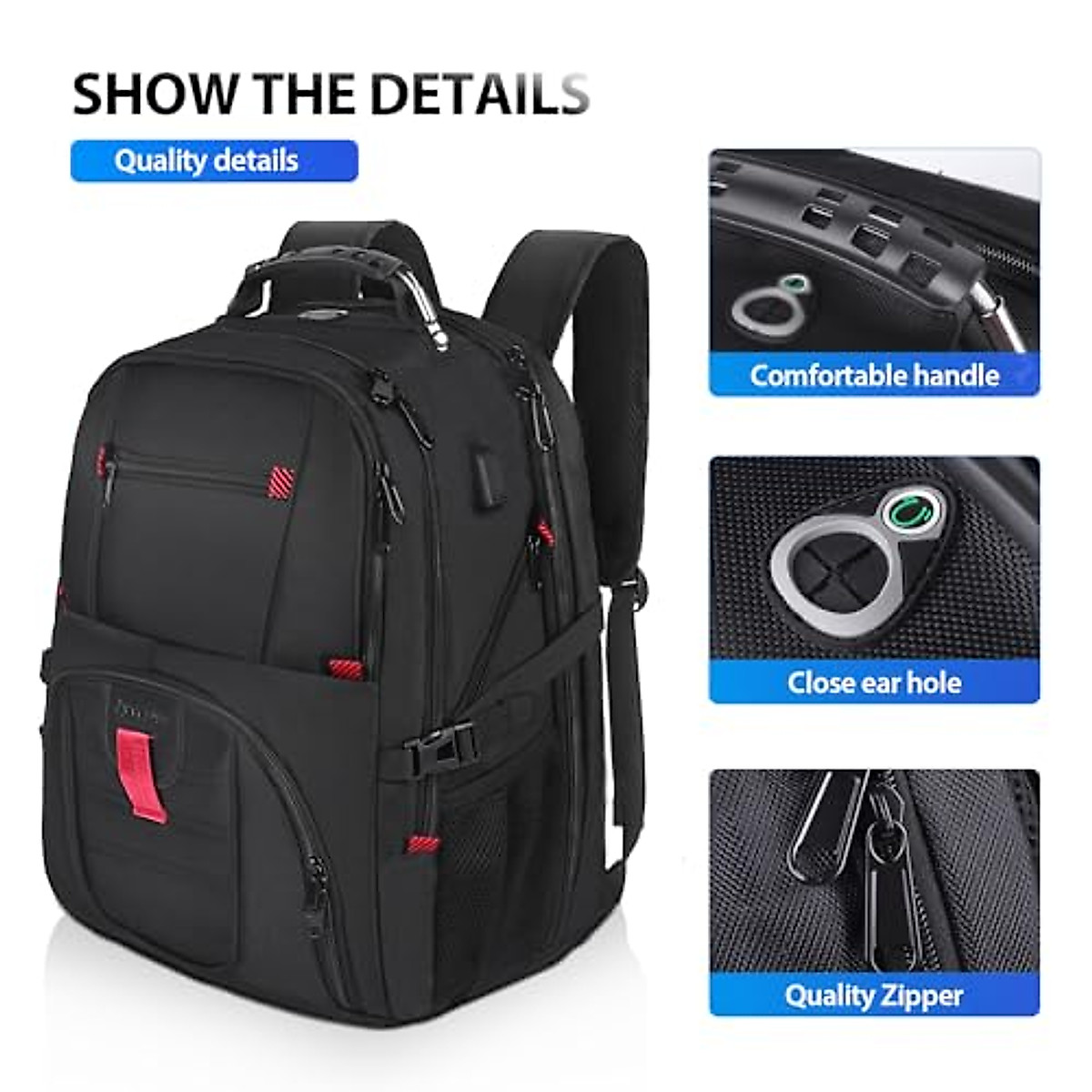 Jyvexius Durable Laptop Backpack for College, Travelers, and Professionals | 17-Inch Large Capacity | TSA & Flight Approved | Anti-Theft & Water-Resistant