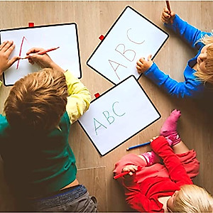 iNenya Portable Small White Board, 12" x 9" Magnetic Dry Erase Board with Stand, Desk Whiteboard for Kids Drawing, Comes with 1 Marker with Eraser for Clear, (Black)