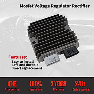 Mosfet Voltage Regulator Rectifier Replacement for Can-Am Commander Defender Maverick Outlander Max 500 570 650 800 1000 2010-2018 Replaces 710001191