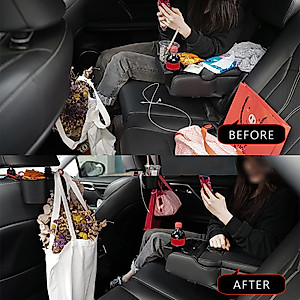 Fogfar 2 Pack Car Headrest Hanger Holder, Car Seat Multi-functional Hidden Hook, Car Universal Back Seat Storage Holder Hooks, Car Interior Storage, for Purse, Backpacks, Shopping Bags (Black)