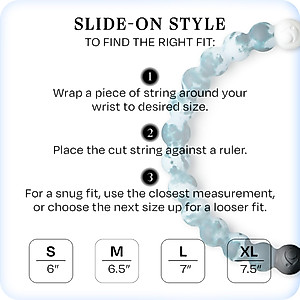 Lokai Hawaiian Silicone Beaded Bracelet for Women & Men, The Surf Collection - Ohana, (Medium, 6.5 Inch Circumference) - Silicone Jewelry Fashion Bracelet Slides-On for Comfortable Fit