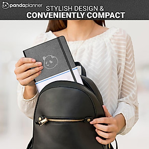 Black Daily Planner 2023 by Panda Planner - Organizer Planner for Goals, Gratitude & Focus - Weekly & Monthly Agenda Sections - Undated 90 Day Planner