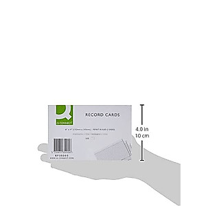 Q-Connect Record Card 152x102mm Ruled Feint White (100 Pack)