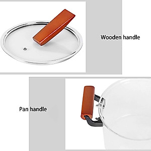 Glass Saucepan for cooking Glass Cooking with Cover 5L/170FL OZ Heat Resistant Glass Cookware for Electric Cooktop Ceramic, Refrigerator and Microwave Safe, for Pasta Noodle, Soup, Milk, Baby Food