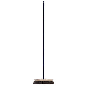 Horsehair Broom Natural Bristles with Metal Handle, Durable Beech Wood Brush Head Genuine Horse Hair Bristles, Swiss Made Broom - Parquet, Solid Hardwood Floor, Tile Surfaces