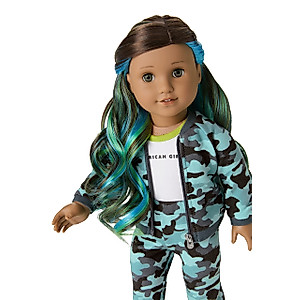 American Girl Truly Me 18-inch Doll #89 with Hazel Eyes, Brown Hair w/Highlights, and Tan Skin in Camo Outfit, For Ages 6+