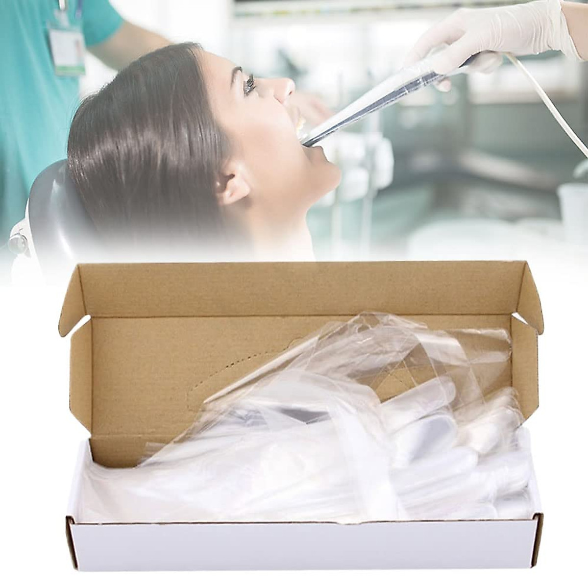 Disposable Intraoral Camera Sleeves - Dental Endoscope Sheaths Supplies, 9.4"x1"x1.7", 500Pcs/Box