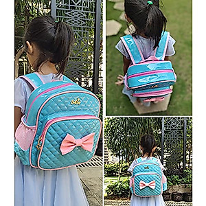 Suerico Cute Durable Waterproof Toddler Preschool Bag Kindergarten Kids Backpack for Girls (blue)