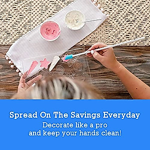 Spatty Daddy Kitchen Spatula Set (6 and 12 Inch Blue) Shark Tank Mom Made to Scrape Last Drop From Jars, Ketchup, Icing, Peanut Butter, Spreading or Mixing Gifts for Cooks, Grandma, Stocking Stuffers