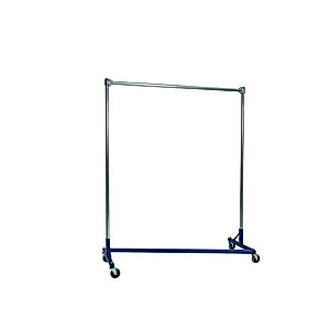 Quality Fabricators Heavy Duty Garment Z-Rack : Single Rail - 5' Base x 6' Up.