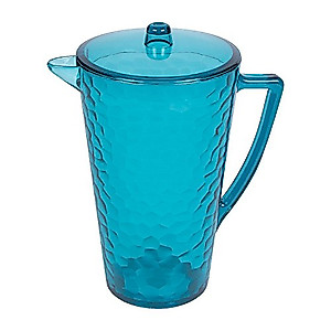 Coastal Blue Seaside Pitcher, Acrylic - Holds 50 oz - Drink and Party Supplies