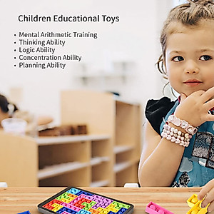 Hapencen Puzzle Game Pop It Fidget Jigsaw Toys,Push Bubble Silicone Sensory Fidget Toys Parent-Child Toys, Block to Anxiety & Relief Stress for Kids Adults or Autism Special Needs