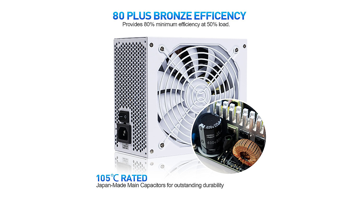 PowerSpec 650W Semi Modular PSU - 80 Plus Bronze