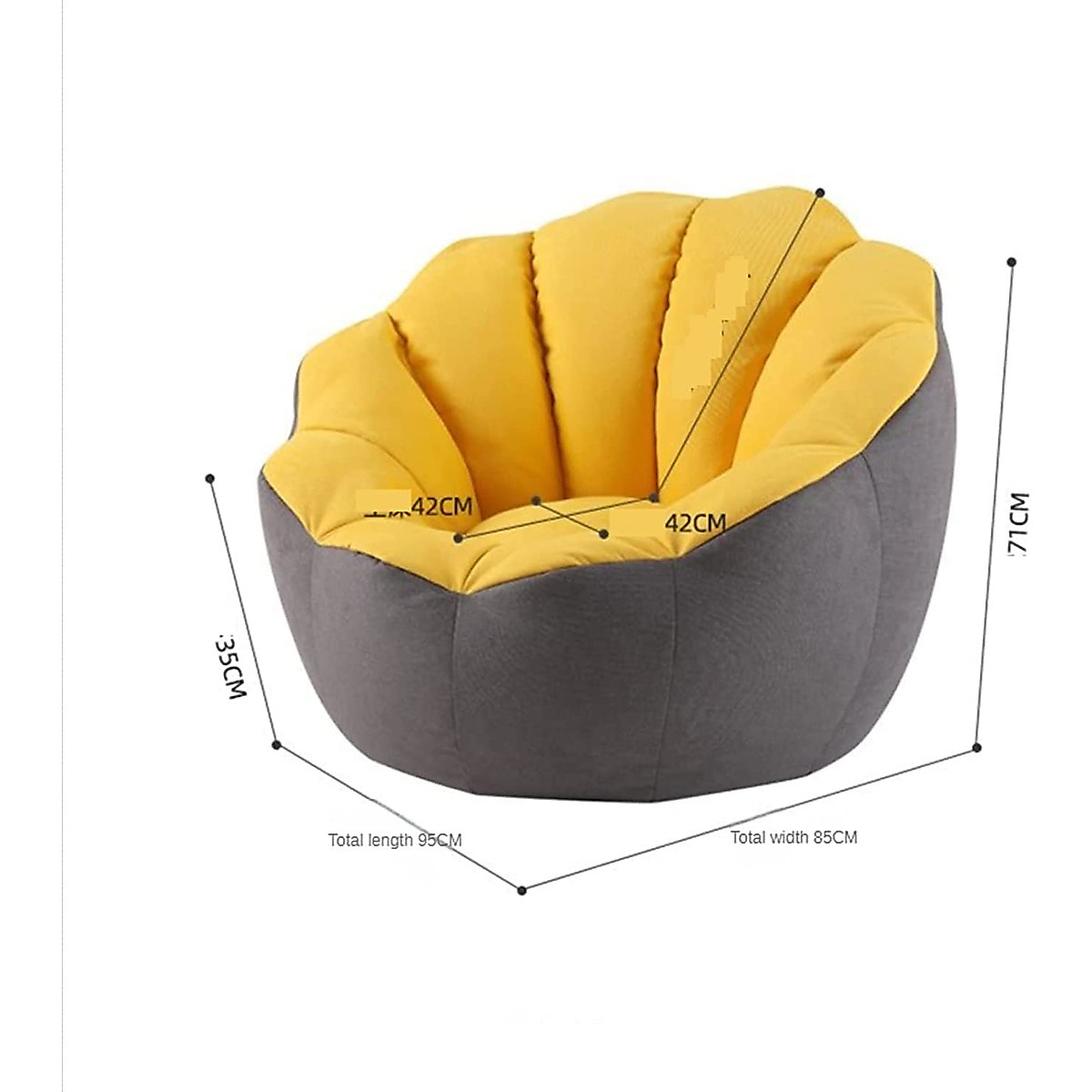New Thick and Wear-Resistant Bean Bag Chair Huge Single Lazy Sofa Rental House Small Apartment Furniture Placed On The Ground Bean Bag Sofa