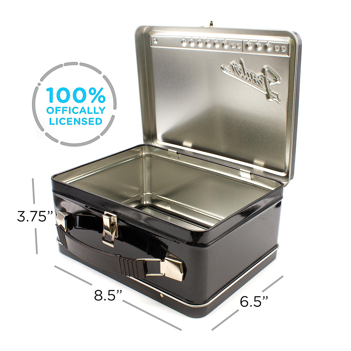 AQUARIUS Fender Amp Large Fun Box - Sturdy Tin Storage Box with Plastic Handle & Embossed Front Cover - Officially Licensed Fender Merchandise & Collectible Gift