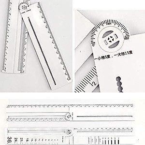 HELYZQ Compass Metal Multifunctional Drawing Circle Tool Ruler Painting Professional