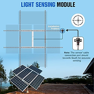 ECO-WORTHY 1200W Solar Tracker System: 6pcs Bifacial 195W Monocrystalline Solar Panels, Dual-Axis Solar Tracking Kit with Tracker Controller for Shed Farm Yard Hut Field and Any Off-Grid