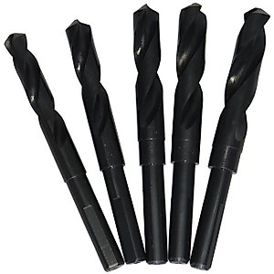 Drill America - POUDWDRSD 5 Piece High Speed Steel Reduced Shank Drill Bit Set in Plastic Pouch Case (9/16" - 1"), POU Series