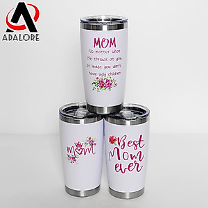 Gifts for Mom From Daughter Son, "Mom No Matter What/Ugly Children" 20 Oz Mom Tumbler, Mom Gifts, Mothers Day Gifts for Mom - Birthday Gifts for Mom, Unique Christmas Gifts for Mom