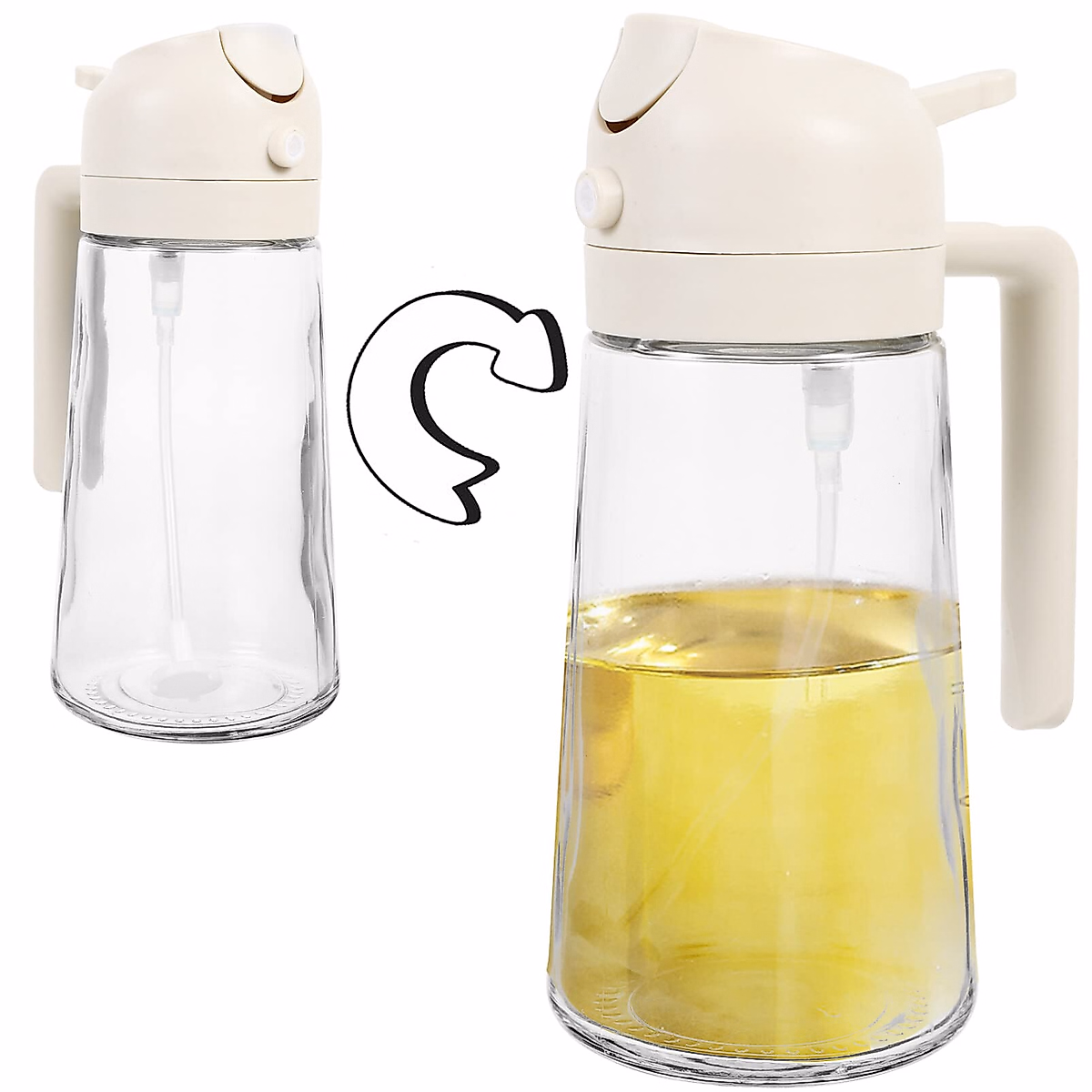 Olive Oil Spray Bottle Glass Seasoning Bottle Kitchen Oil Container Cooking Oil Dispenser Glass Vinegar Pot Oil Bottle Kitchen Gadgets Oil Sprayer Oil Pot Vinegar Dispenser