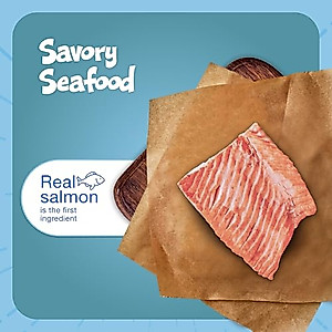 Blue Buffalo Bursts Crunchy & Creamy Cat Treats, Great for Training, Savory Seafood, 12-oz Tub