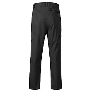 Little Donkey Andy Men's Lightweight Waterproof Rain Pants Breathable Hiking Pant for Outdoor Fishing Black XL