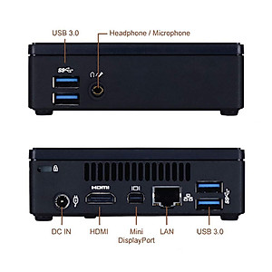 GIGABYTE Mini PC Computer Brix Core i3-5010U 16GB Ram 240GB SSD Windows 10 Pro GB-BXi3-5010 (Renewed)