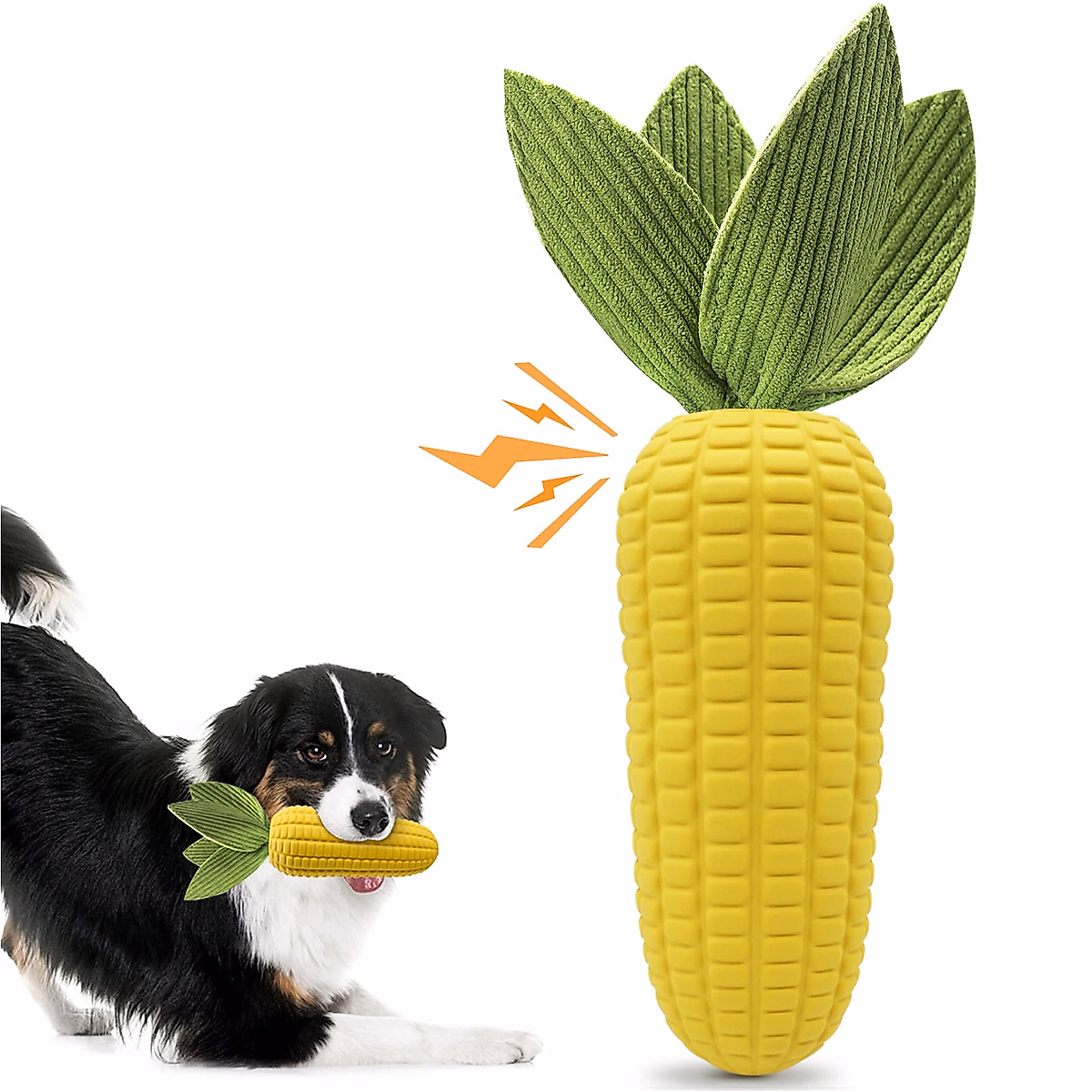 Squeaky Dog Toys for Aggressive Chewers, Indestructible Tough Dog Chew Toys for Small Medium Large Dogs, Interactive Dog Toys with Milk Flavor