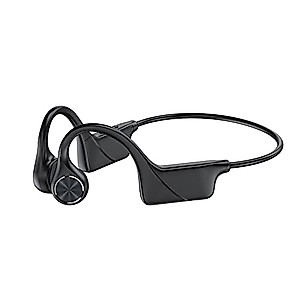 Bone Conduction Headphones Open Ear Wireless Earbuds Bluetooth IPX7 Waterproof Sports Earphones Lightweight Long Battery Life Ear Buds for Running Hiking Driving Workouts Android iOS Black
