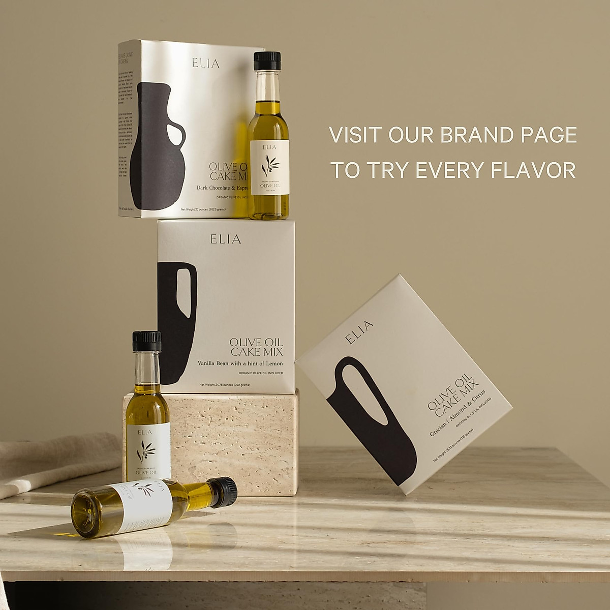 ELIA Olive Oil Cake Mix, Almond & Orange Organic Cake Mix, Hostess Gift, Organic and Non-GMO Baking Mix, Greek Extra Virgin Olive Oil Included, Natural Mediterranean Dessert, Foodie Gift, Almond Citrus, Pack of 1